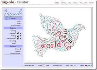 Tagxedo per creare delle affascinanti label cloud (nuvole di etichette ...